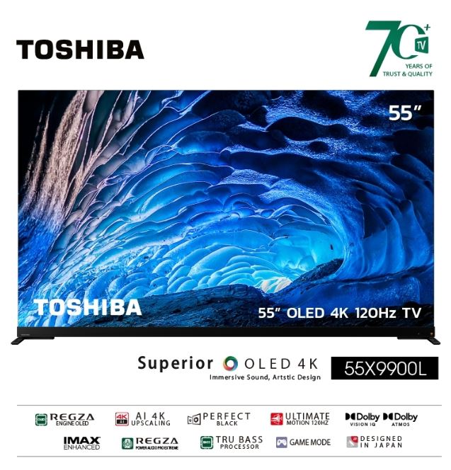 Toshiba TV 65Z770KP ทีวี 65 นิ้ว Ultimate 4K Ultra HD 120Hz Quantum Dot Android TV HDR10 Dolby ...