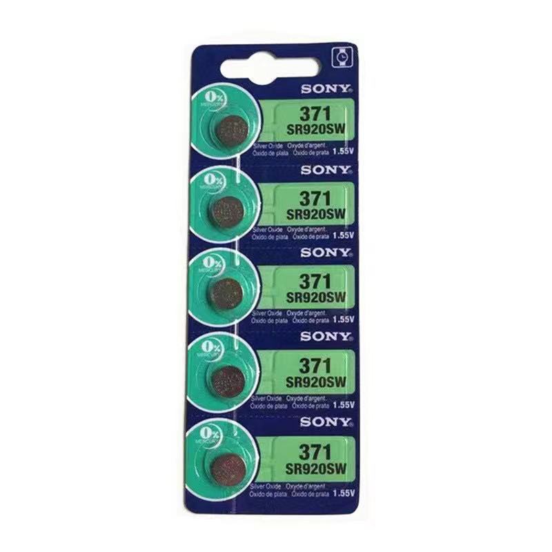 ถ่านกระดุม SR920 SW 371 Sony 1.55V ของแท้ SR920SW ถ่าน จำหน่ายแผงละ 5 ...
