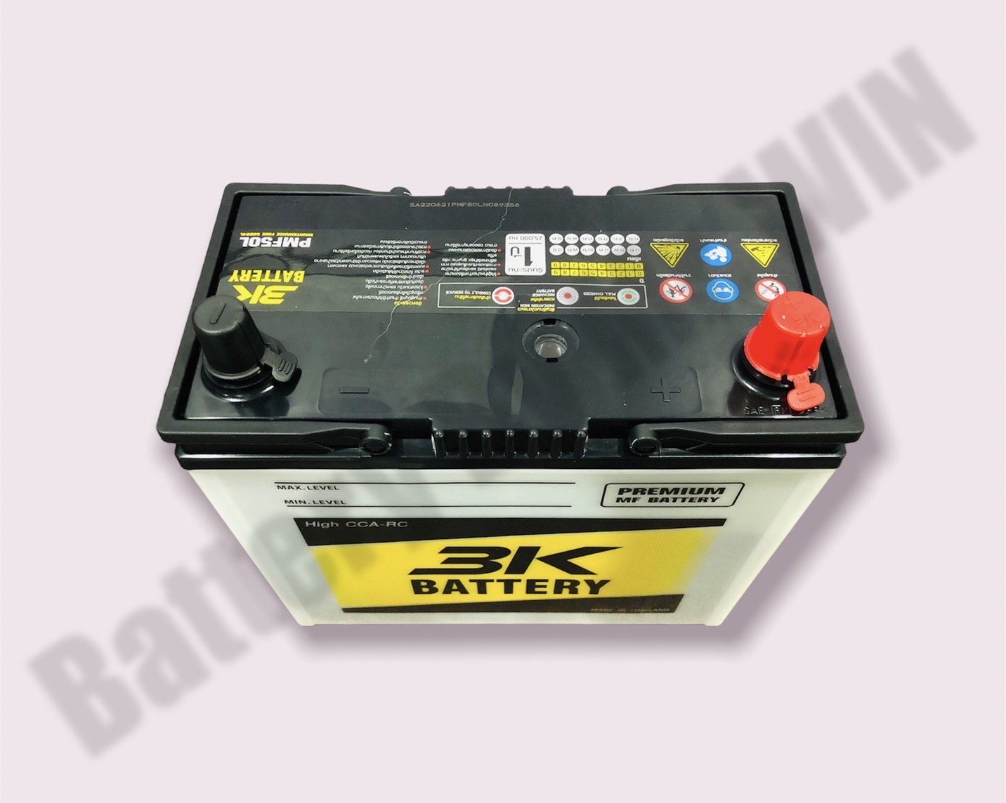 แบตเตอรี่รถยนต์By Mr.WIN* 3K PMF50 L 50แอมป์ รุ่นขายดี 50B24L แบตกึ่งแห้ง ขั้วL ค่าCCA500 ใส่รถ ...