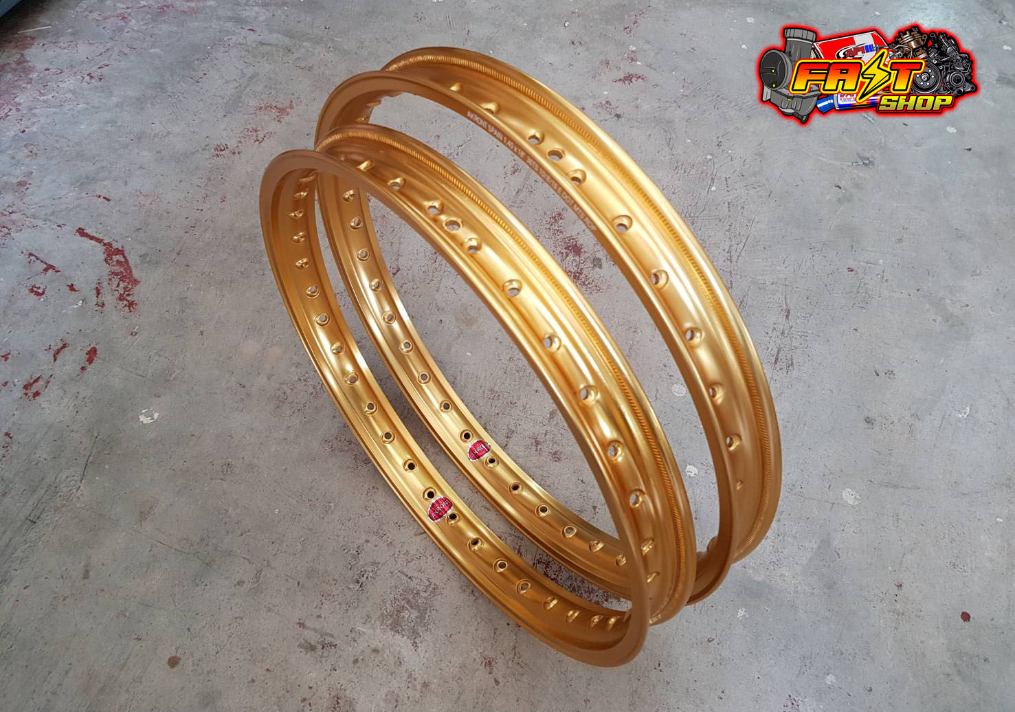 sale‼️วงล้อหมากรุก Akront สีทองอาก้อน งานแข็งยิงทรายขนาด 1.4-17 1คู่=2 ...