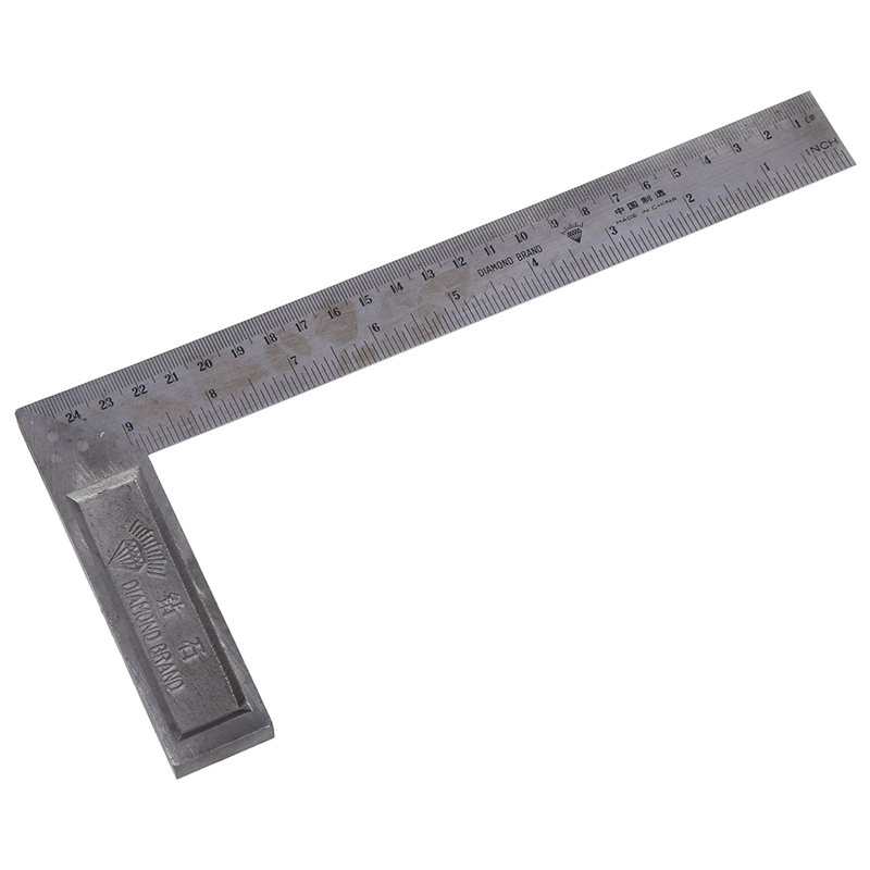 90 Degree 25cm Length Stainless Steel L-Square Angle Ruler - pokwqw ...