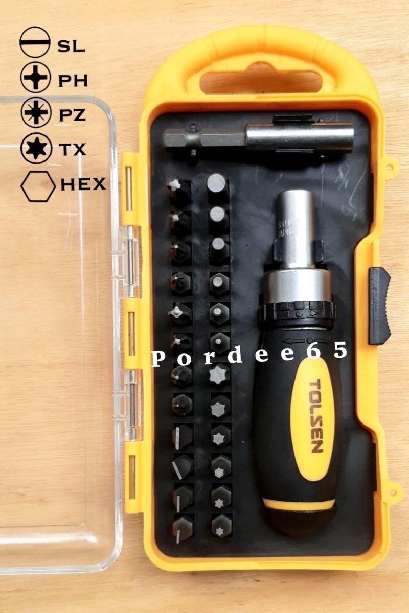 ชุดไขควง 26 ชิ้น ไขควง ไขควงเปลี่ยนหัว TOLSEN 20034 | Lazada.co.th