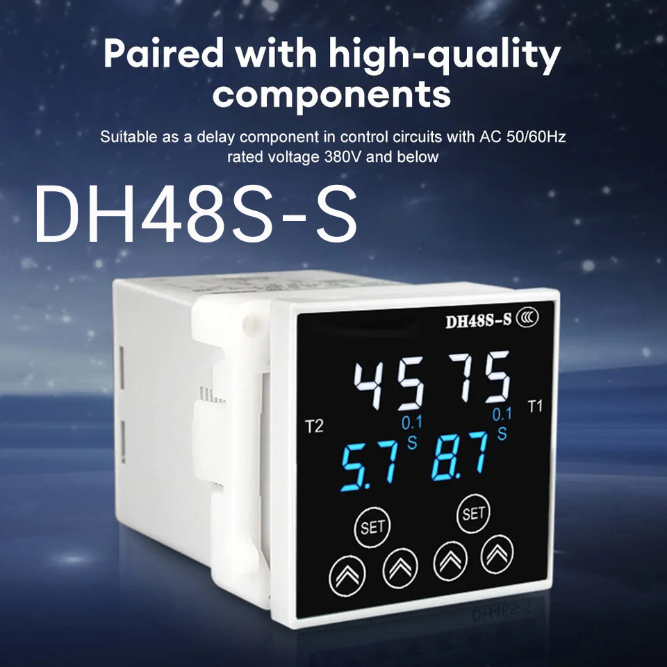 ทวิน ทามเมอร์ DH48S -S Digital Timer Delay Relay Device Programmable 5A ...
