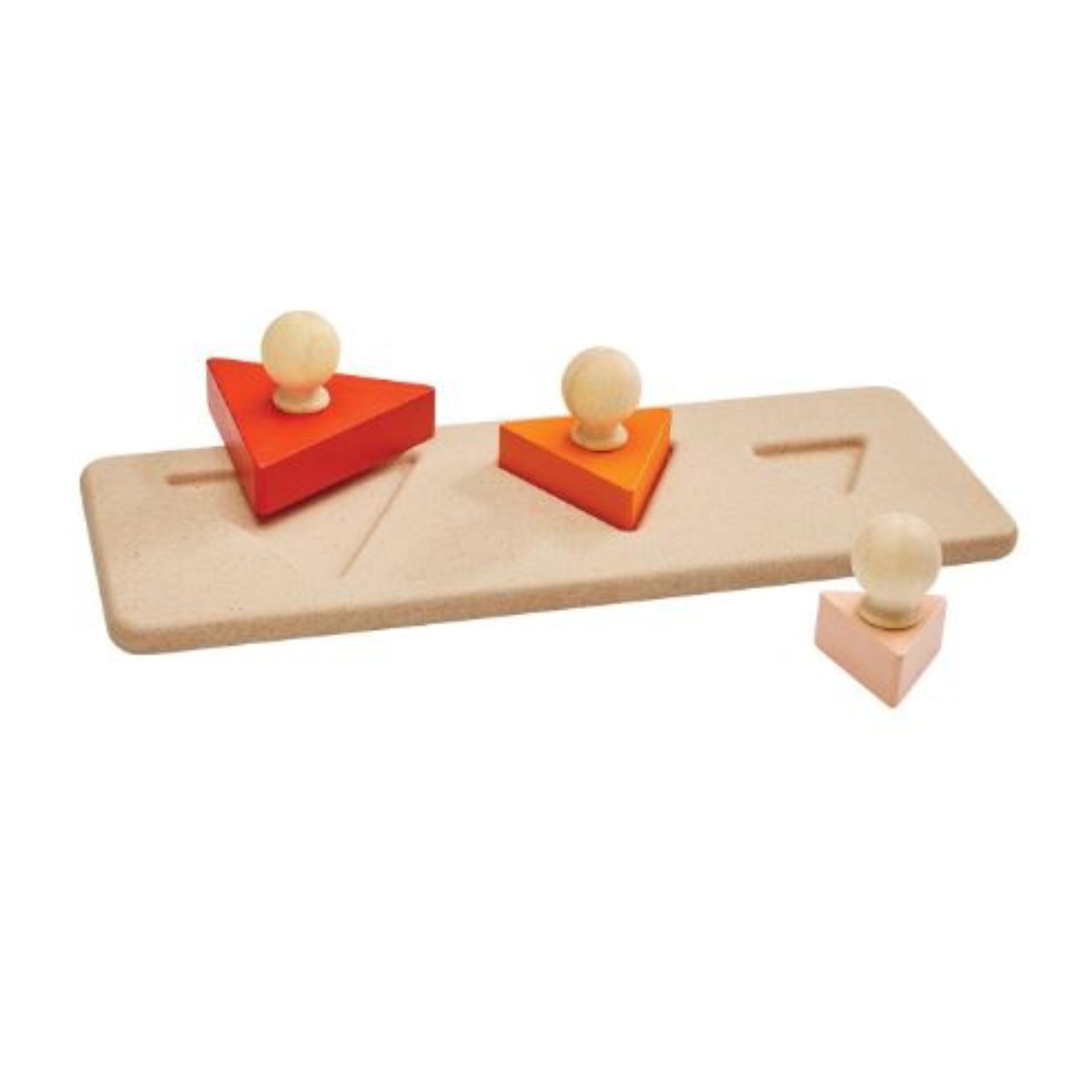 PlanToys Triangle Matching Puzzle จิ๊กซอว์หมุดไม้รูปสามเหลี่ยม ของเล่น ...