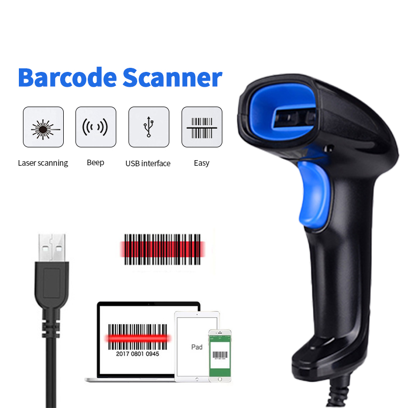Wireless Barcode Scanner handhold 3-in-1 2.4GHz Wireless USB2.0 ...