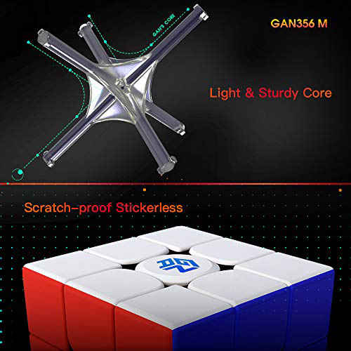 GAN 356 M, 3x3 Magnetic Speed Cube Stickerless Gans 356M Magic Cube ...