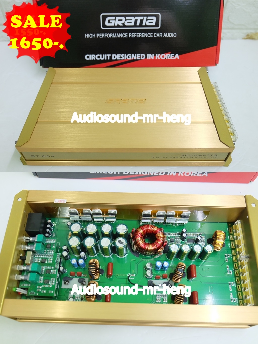 พาเวอแอมคลาสดี รุ่นใหม่ 4CH Gratia GT-664 3000w ขับกลางแหลม 16-24 ของใหม่ | Lazada.co.th