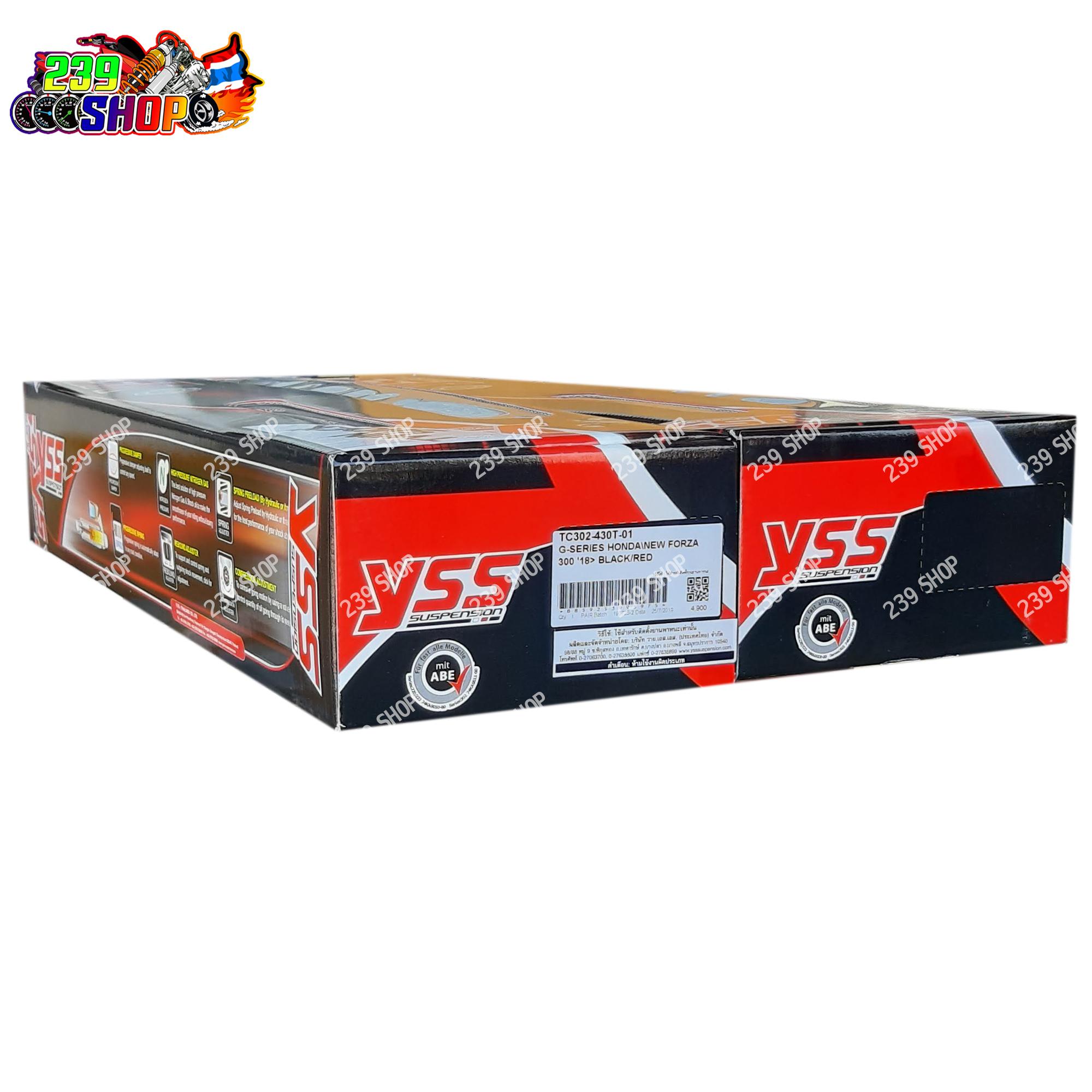 โช็คหลัง YSS แท้ FORZA 300 ปี 2018 ขึ้นไป สปริงแดง กระปุกบรอซ์ TC302-430T-01 โช๊คหลัง โช๊คหลัง ...