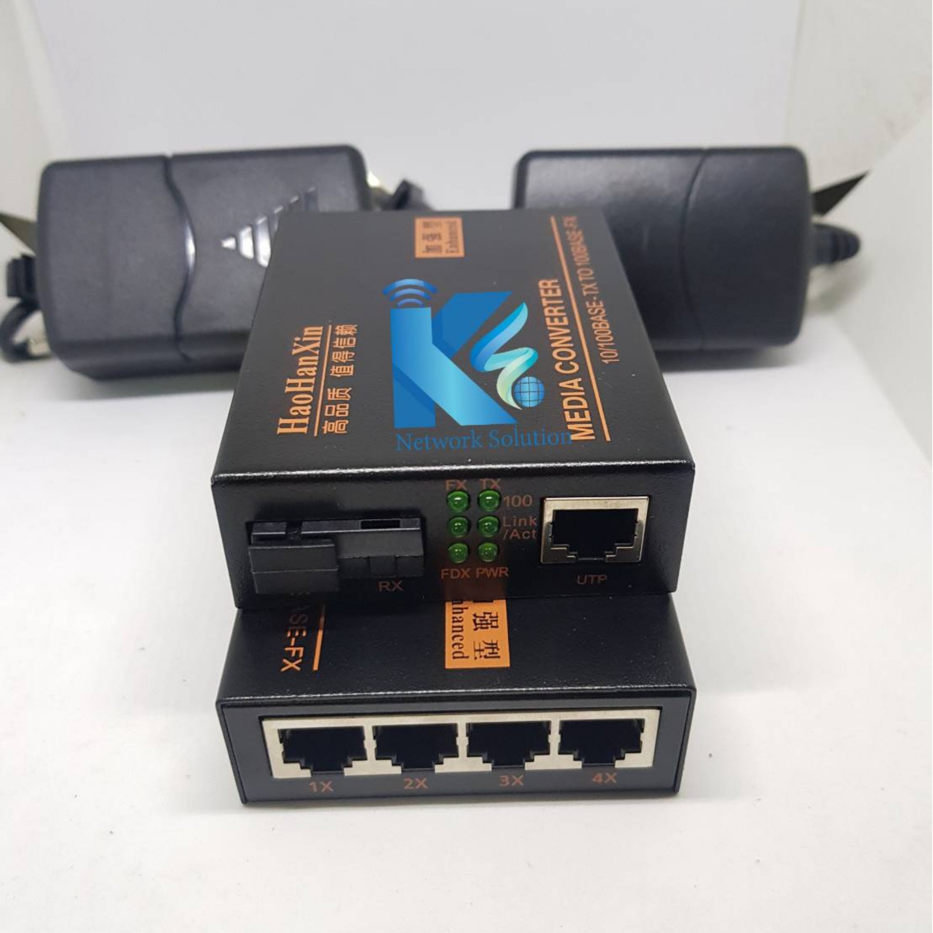 Netlink MediaConverter HTB-3100+มีเดีย คอนเวอร์เตอร์ 4 Ports Lan /100t ...