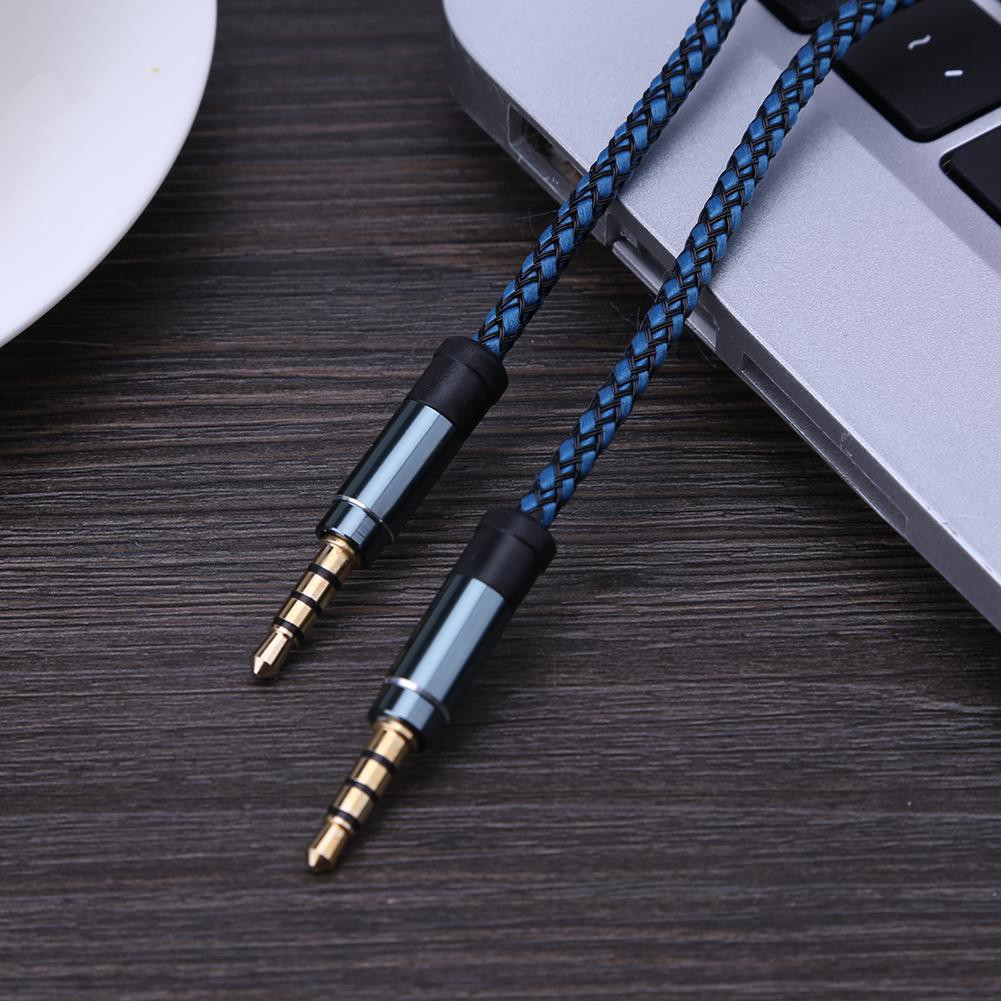 1.5M 3.5mm Male To 3.5 mm Male Weaving Audio Cable Car AUX Auxiliary Cable - NUH8 - ThaiPick