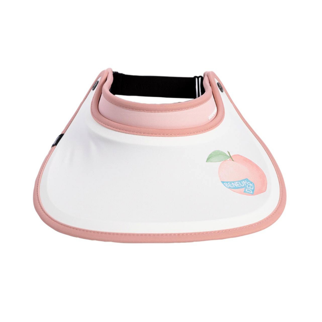 Beneunder หมวกกันแดด ลายพีช สีชมพู ปีกหมวกโค้งเพิ่มการป้องกันแดด ปรับ ...