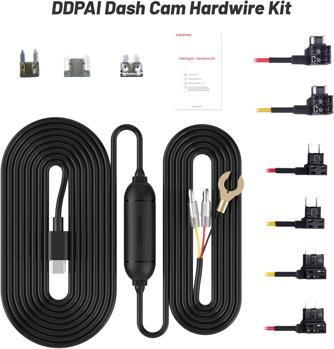 DDPAI IPS Intelligent Hardwire Kit For Mini 5 / Z40 (Type C-Port) สายไฟ ...