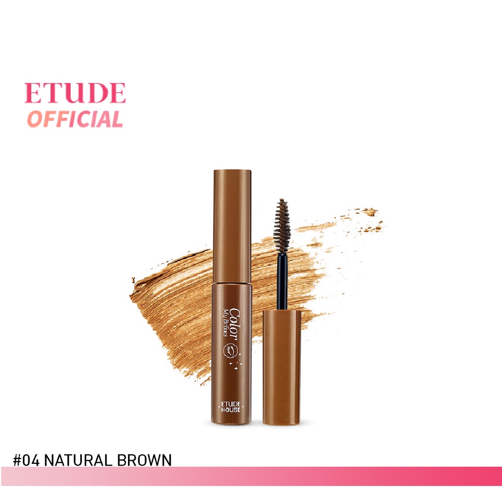 ♥ETUDE Color My Brows #4 Natural Brown (4.5 g) อีทูดี้ มาสคาร่าคิ้ว♙ ...