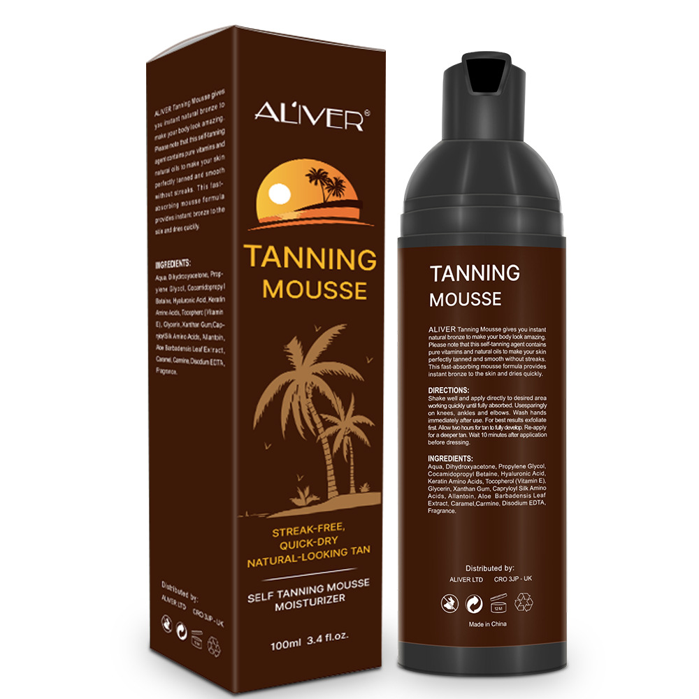 Bronze tanning mousse Sunless tanning cream wheat color helps melanin ...