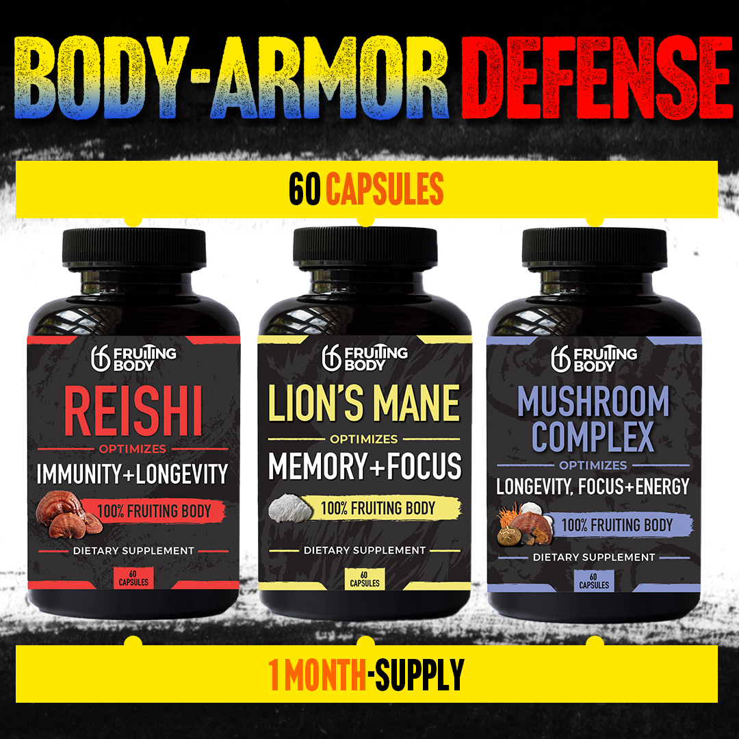 Mushroom Body-Armor Defense Combo - Value Pack x3 Bottles - แคปซูลเห็ด ...
