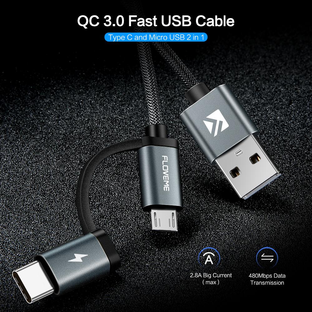USB Type C Cable 1m 2m 3m Fast Charge Wire Cord USBC Cable For Xiaomi ...