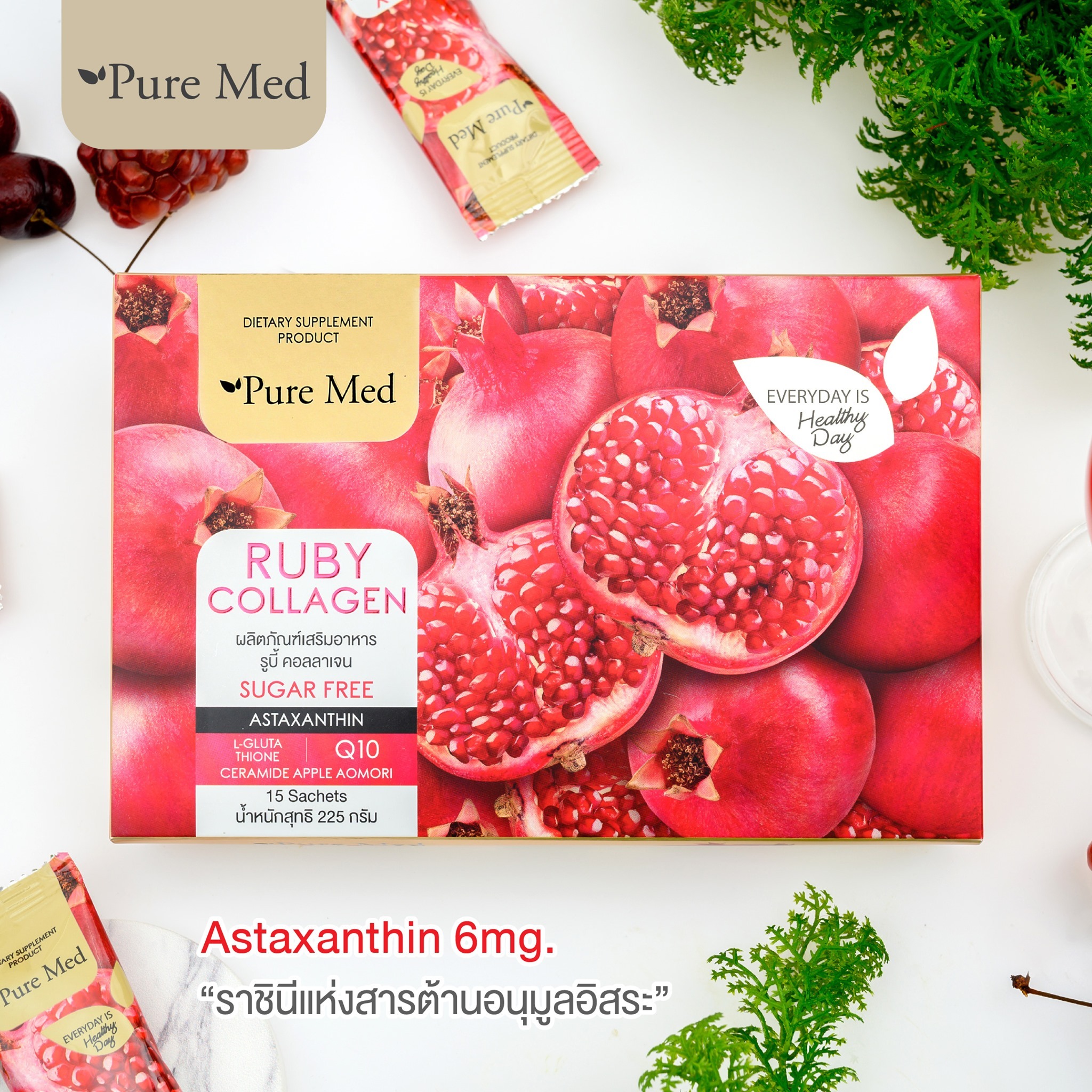 [ของแท้100%][พร้อมส่ง] RUBY COLLAGEN PUREMED ผลิตภัณฑ์อาหารเสริม คอลลาเจน 10000 มก. สารสกัดกล ...