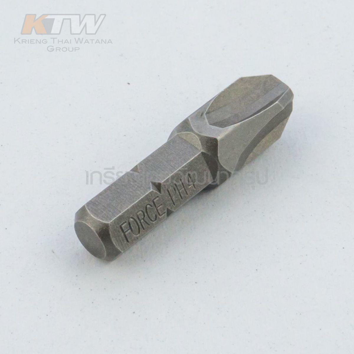 FORCE ( F131-121304 ) ดอกไขควง 1/4" หัวแฉก เบอร์4 - Prasertsteel - ThaiPick