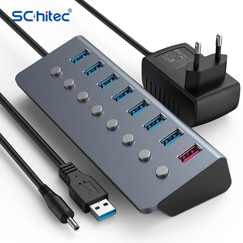 USB Hub 3.0 Multi USB Splitter 8 USB Port 3.0 2.0 with Micro Charge ...