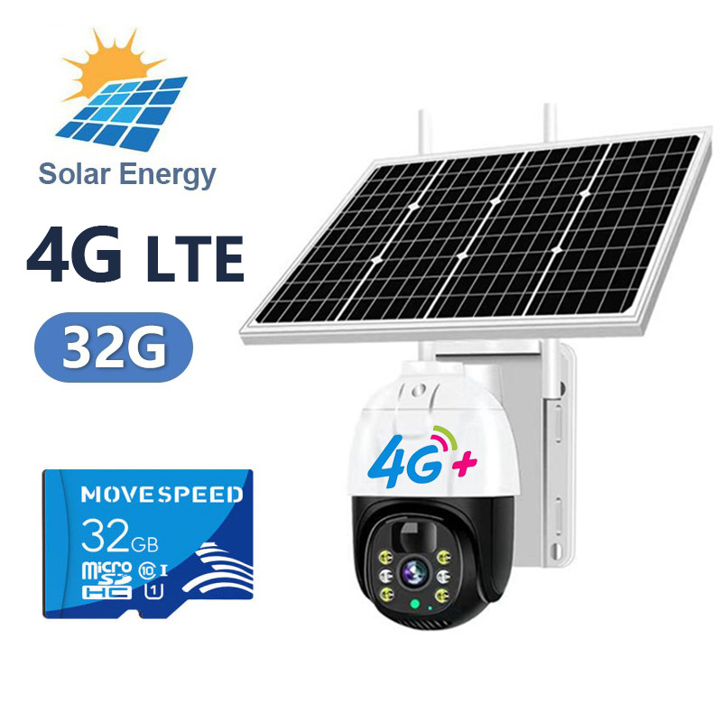 Solar CCTV 4K HDกล้องวงจรปิดโซล่าเซลล์ 4G เต็ม Netcom+แบตเตอรี่ในตัว ...