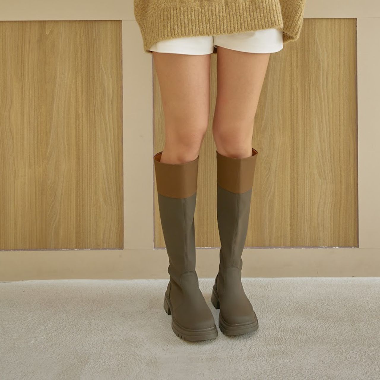 Two-Tone Boots ( Instock ) - Whatwewearrr - ThaiPick