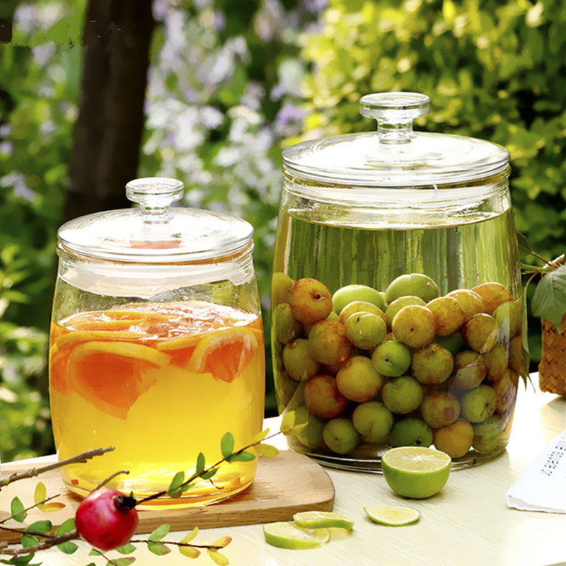 Extra Large Glass Bottle Sealed Jar Large Mouth Wine Fermentation Jar ...