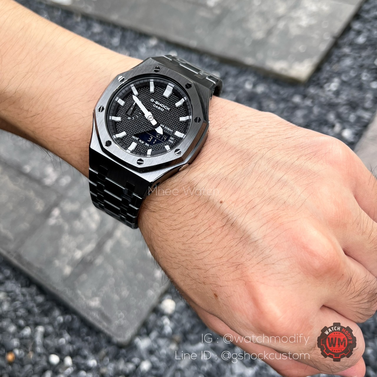 G-Shock Casioak AP Gun Metal Steel with Black pattern Dial - Mhee Watch ...