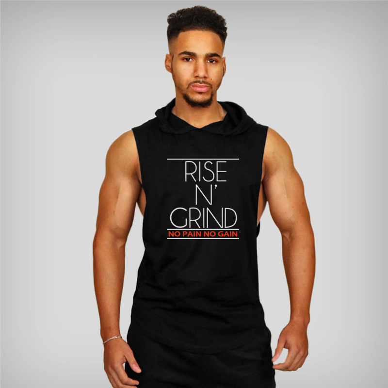 Muscleguys Brand Sleeveless Shirt with hoody Sportswear gyms Clothing ...