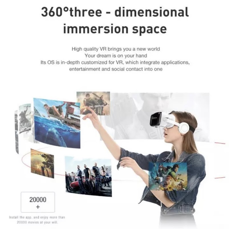 2022ไร้สาย3D VR Shinecon แว่นตาเสมือนจริงสำหรับสมาร์ทโฟน Immersive ...