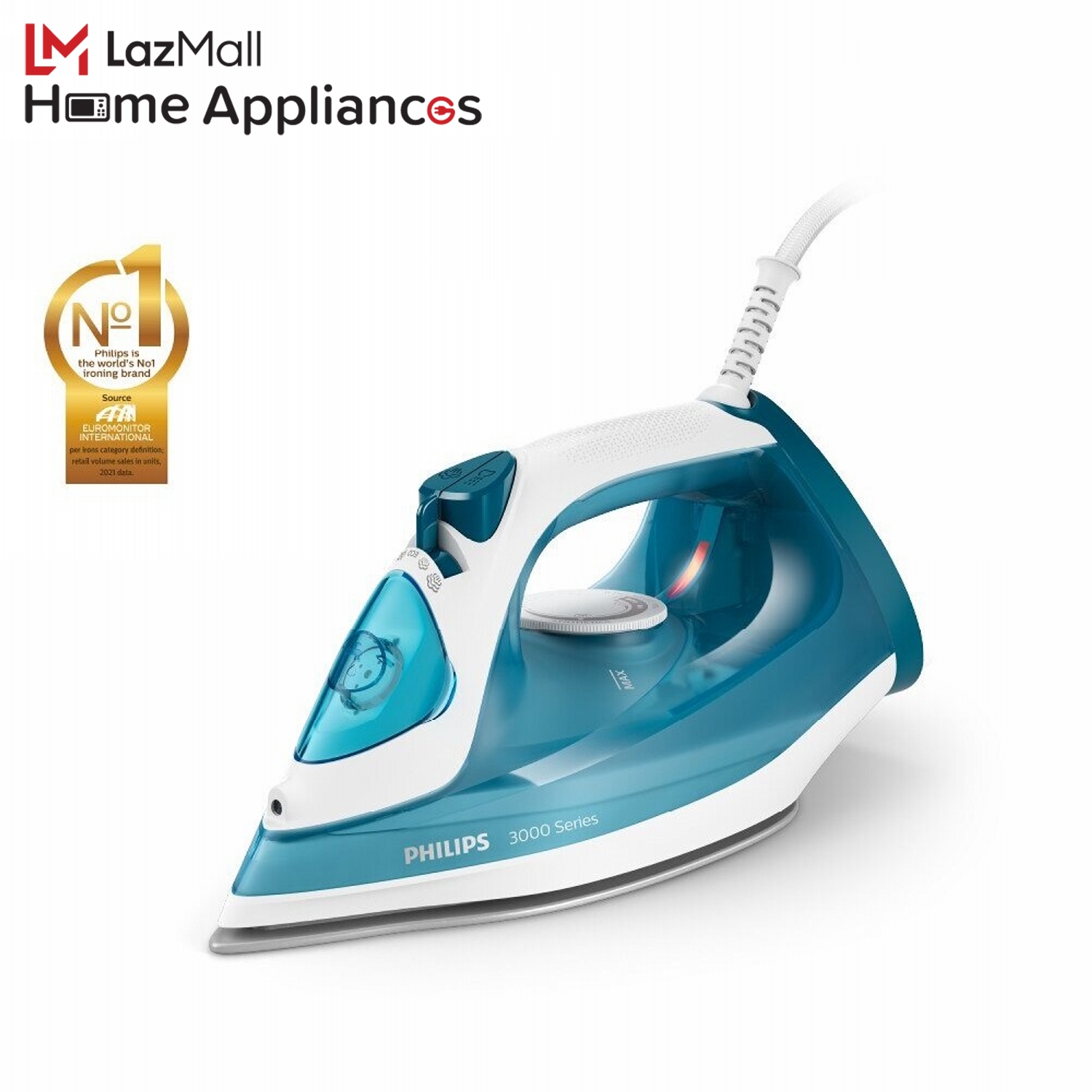 Philips 3000 Series Steam Iron เตารีดไอน้ำ DST3011/20 - LazMall Home ...