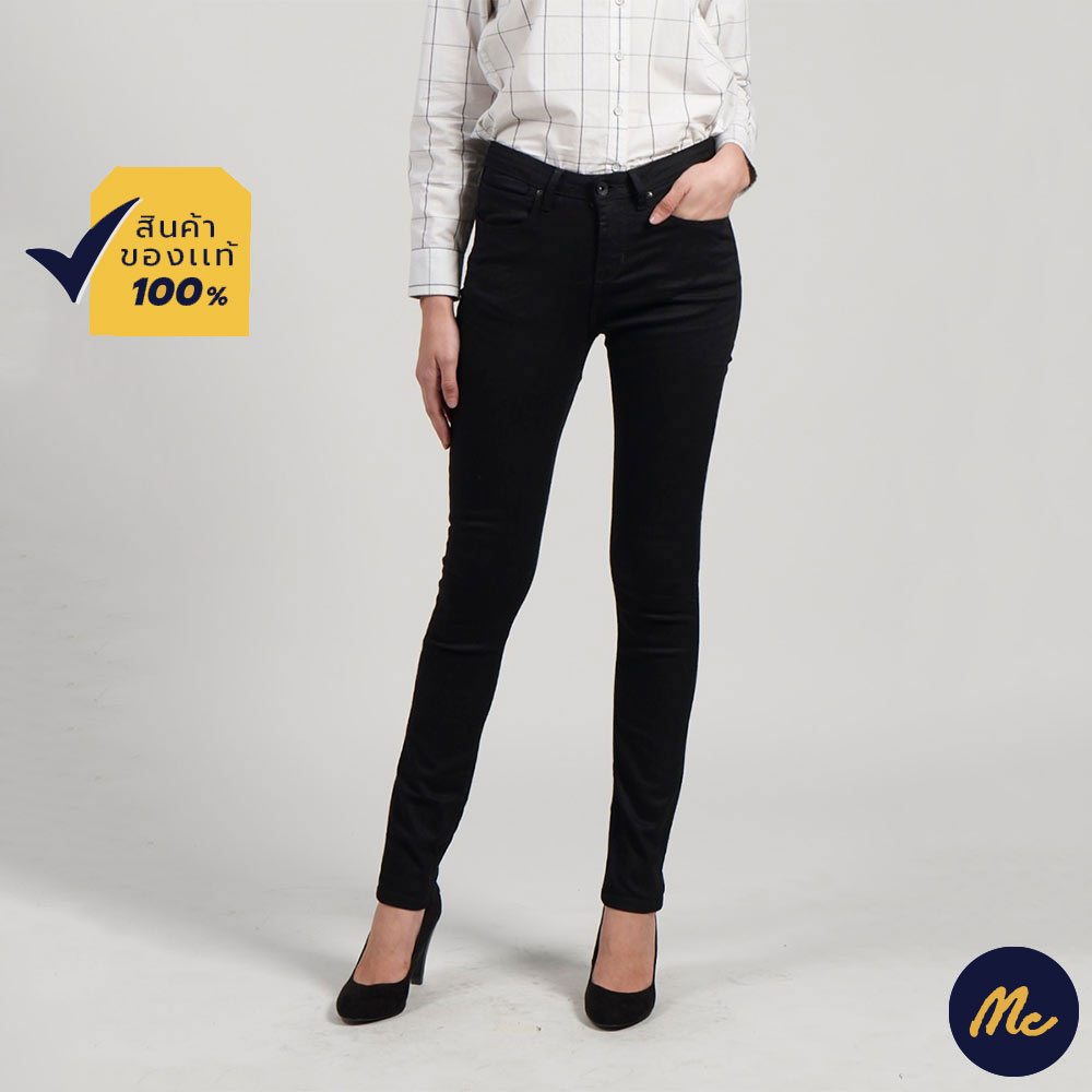 Mc Jeans กางเกงยีนส์ กางเกงขายาว ทรงขาเดฟ Mc Me สีดำ ทรงสวย MBM1002 - Mc Jeans - ThaiPick