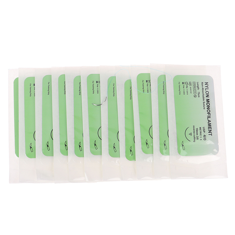 Fashionday 12Pcs/set Nylon Monofilament Medical Thread With Needle ...