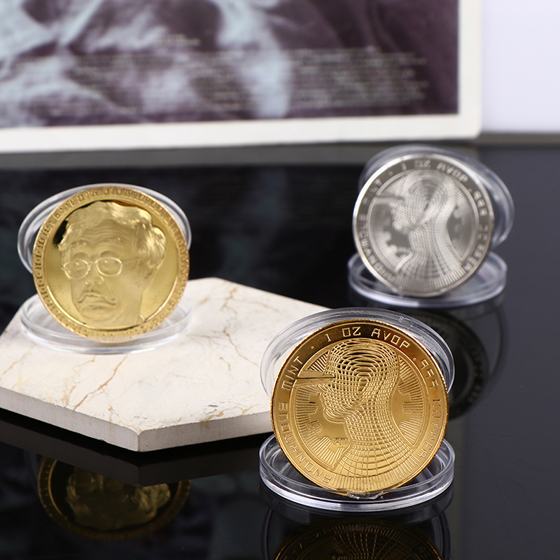 Fds 1 PC Gold Silver Blue Bitcoin Digital Virtual Coin Collecting With ...