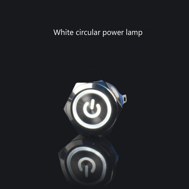 12mm metal button with light switch self reset and self locking high ...
