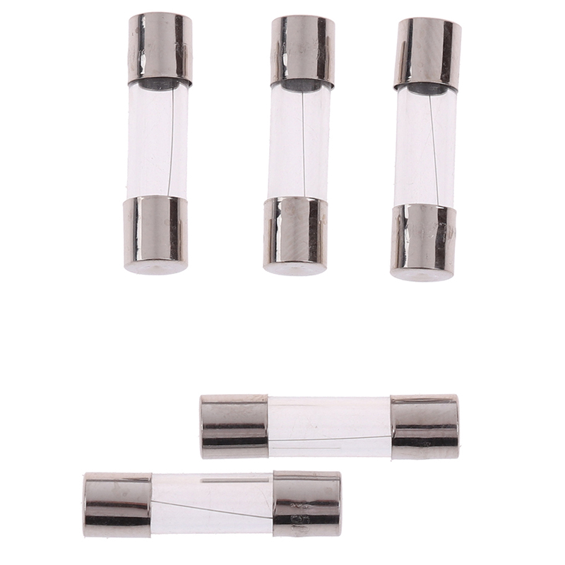 QIAN 100Pcs Set 5x20mm Quick Blow Glass Tube Fuse Assorted Kits,Fast-blow Glass Fuses ...