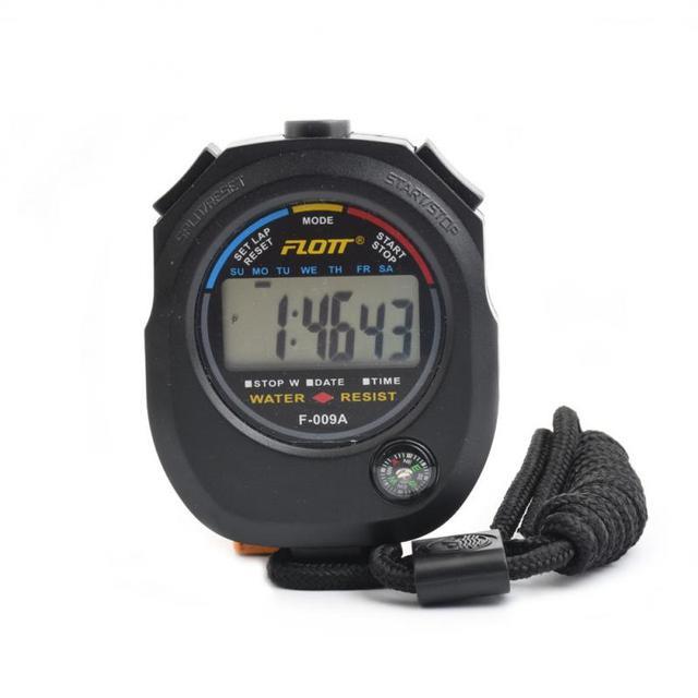 Portable Chronometer Waterproof Digital Timer LCD Stopwatch Chronograph ...