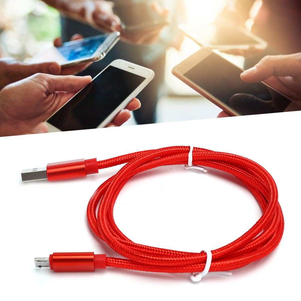 1M Heavy Duty Braided USB Charger Charging Cable Data Sync Charger ...