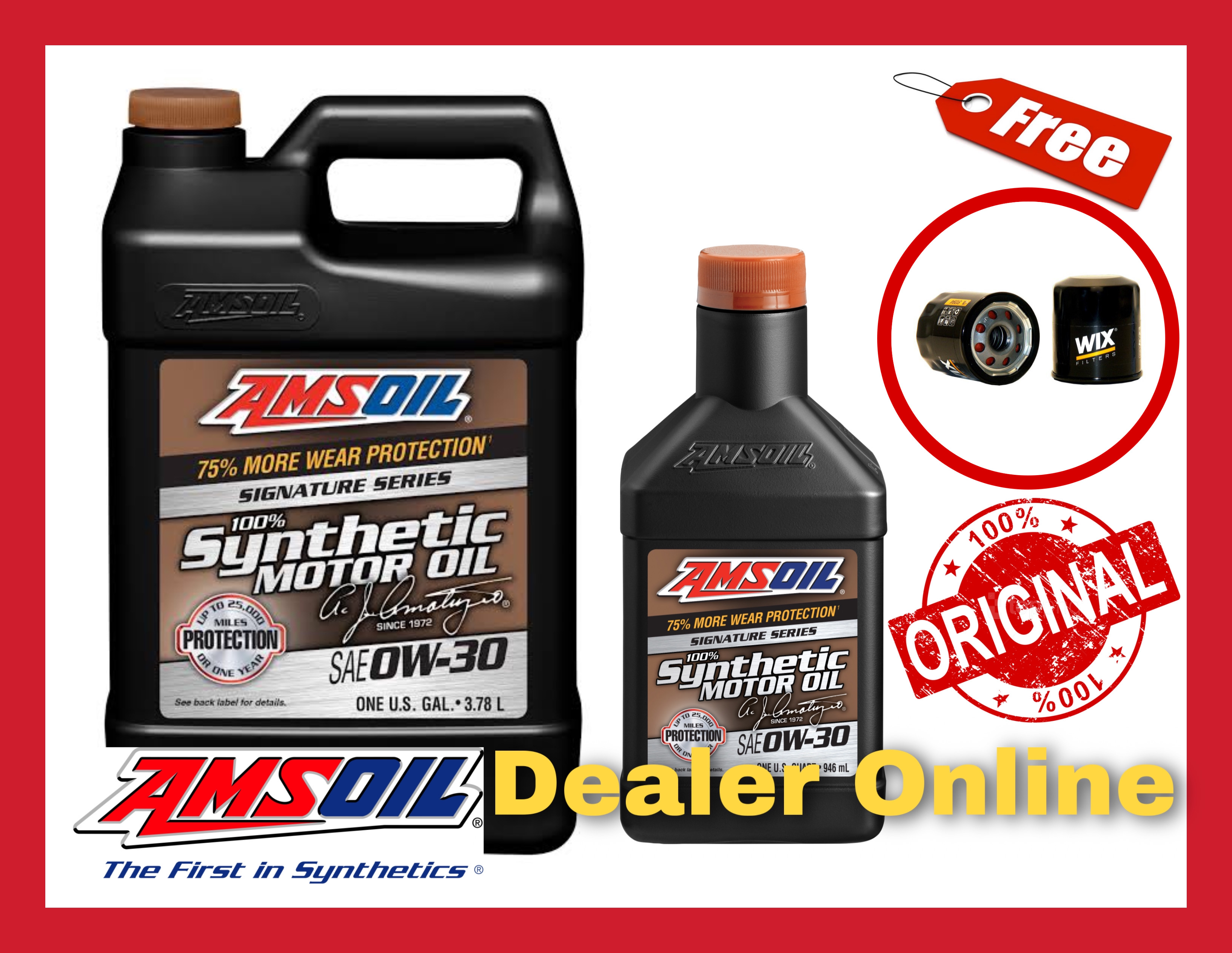 Amsoil Signature Series SAE 0w-30 น้ำมันเครื่องสังเคราะห์แท้ 100% ...