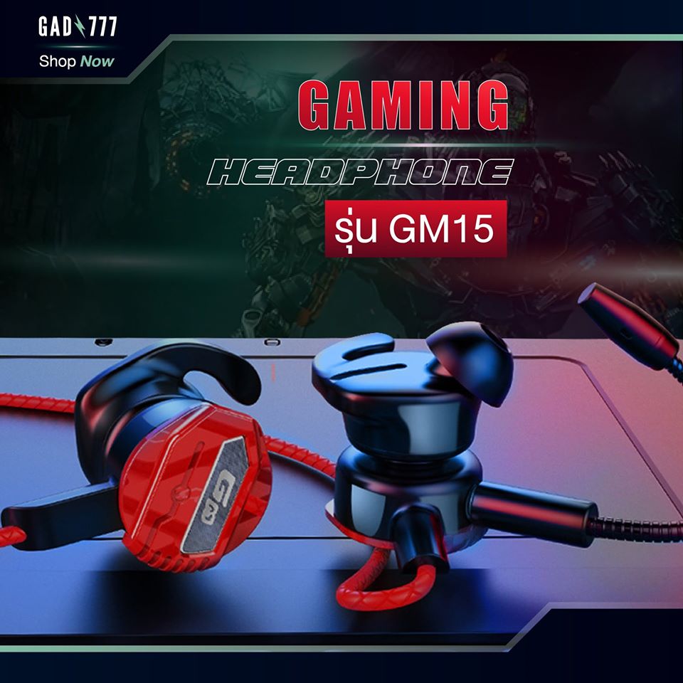 หูฟังเกมมิ่ง GM15 G15 หูฟังเล่นเกม หูฟังเกม หูฟัง ตัดเสียงรบกวน หูฟังสต ...