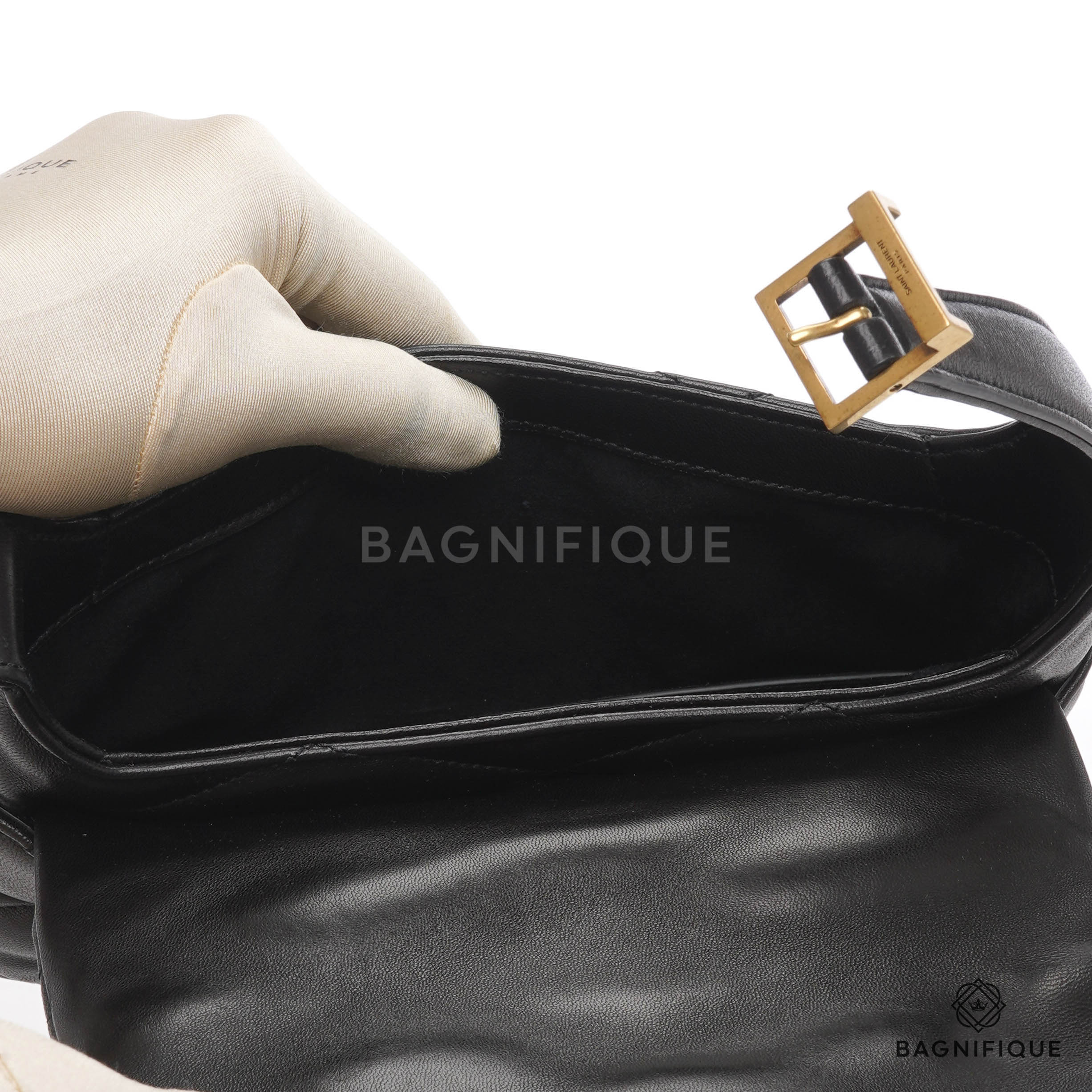 YSL LE 57 HOBO 9 BLACK LAMB GHW - Bagnifique Brandname - ThaiPick