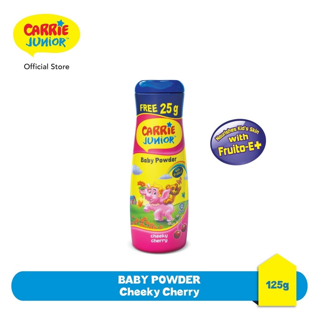 แป้งเด็กแคร์รี จูเนียร์ Carrie Junior Baby Powder กลิ่นใหม่ชมพูฟ้าหอม ...