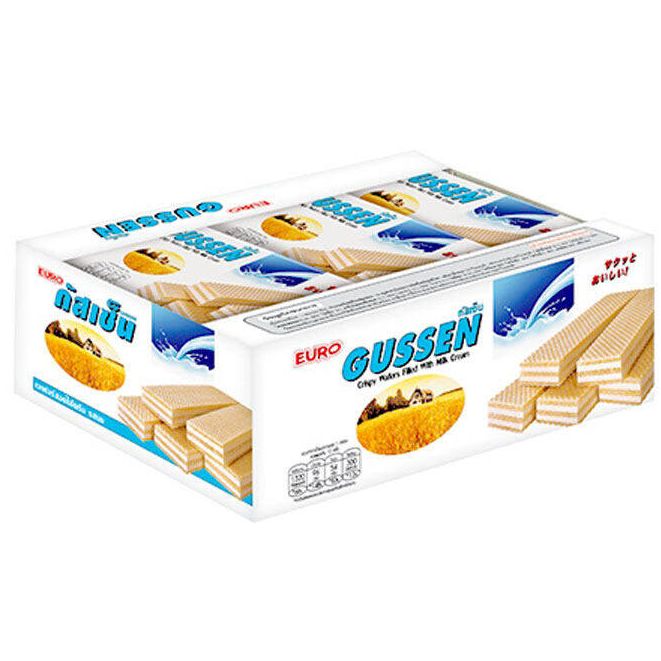 Gussen กัสเซ็น เวเฟอร์ ขนาด 22กรัม. แพ็คละ12ชิ้น Wafer (สินค้ามี ...
