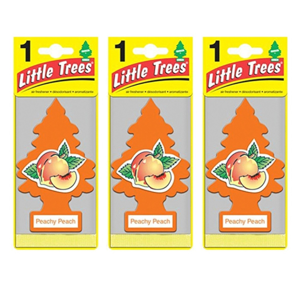 รถยนต์ Little Trees แผ่นน้ำหอมปรับอากาศ รูปต้นไม้ กลิ่น Peachy Peach ...