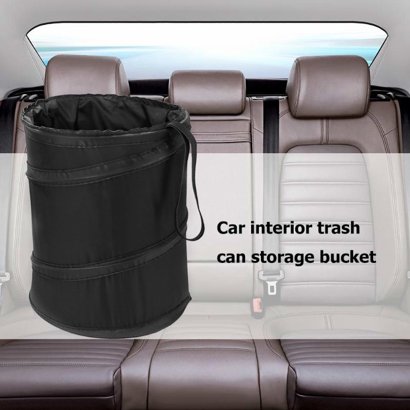 1Pc Black Car Trash Can Pack Bag Waterproof Car Trash Bag for Little ...