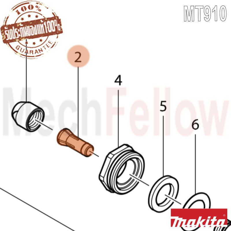 เดือยจับดอก MAKITA MT910 No.2 - MECHFELLOW - ThaiPick