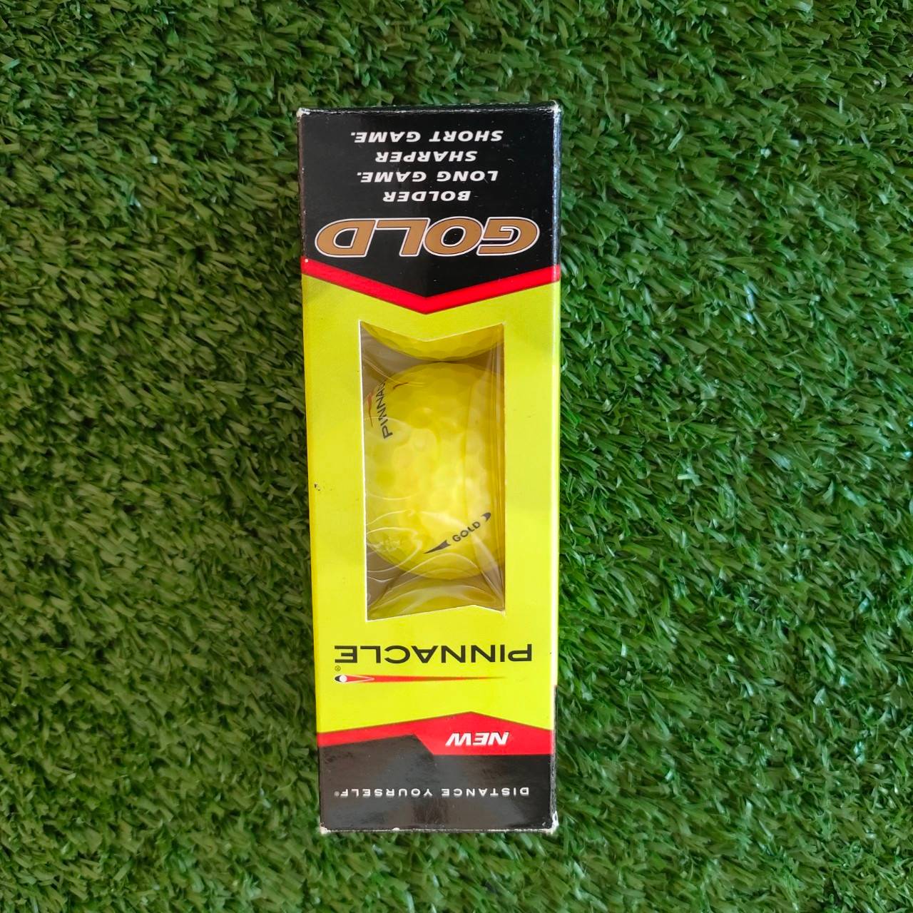 ลูกกอล์ฟ PINNACLE GOLD รุ่นพรีเมี่ยม 1 หลอด มี 3 ลูก สีเหลือง เน้นไกล ...