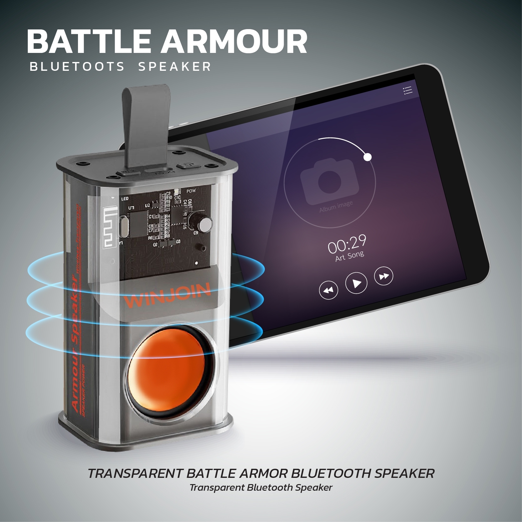 ลำโพงบลูทูธ BATTLE ARMOUR Bluetooth Speaker รุ่น K08 ลำโพงแบบไร้สาย ...