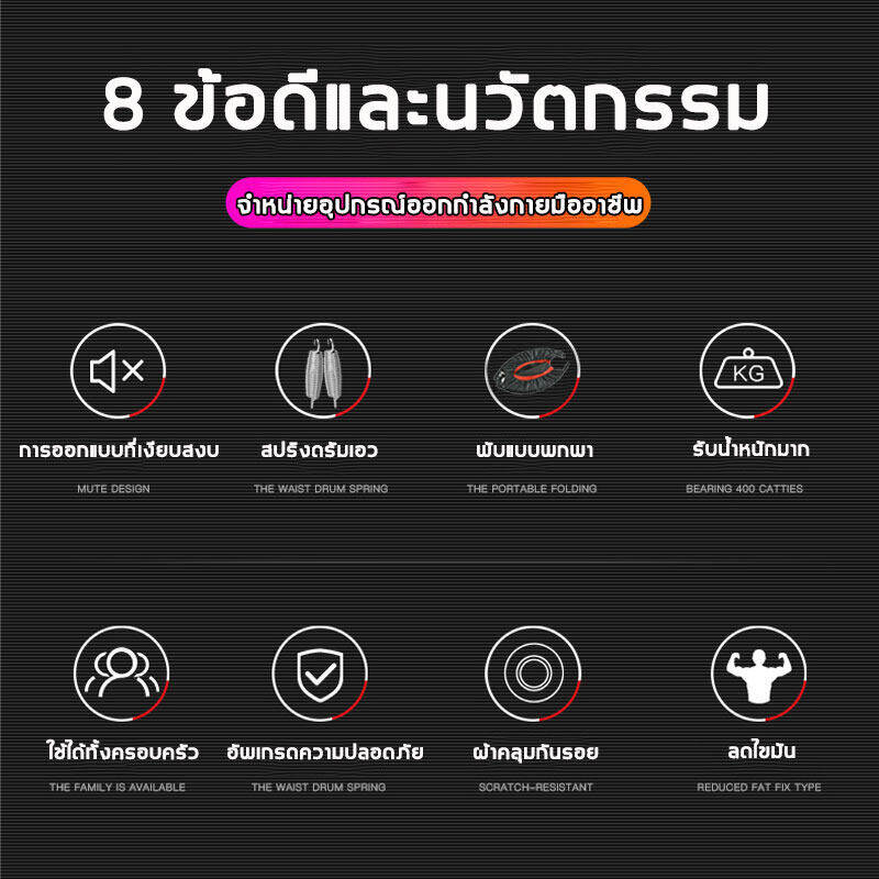 Deebuk แทรมโพลีน 40นิ้ว สปริงตัวหนา ความยืดหยุ่นแข็งแรง รับน้ำหนัก ...
