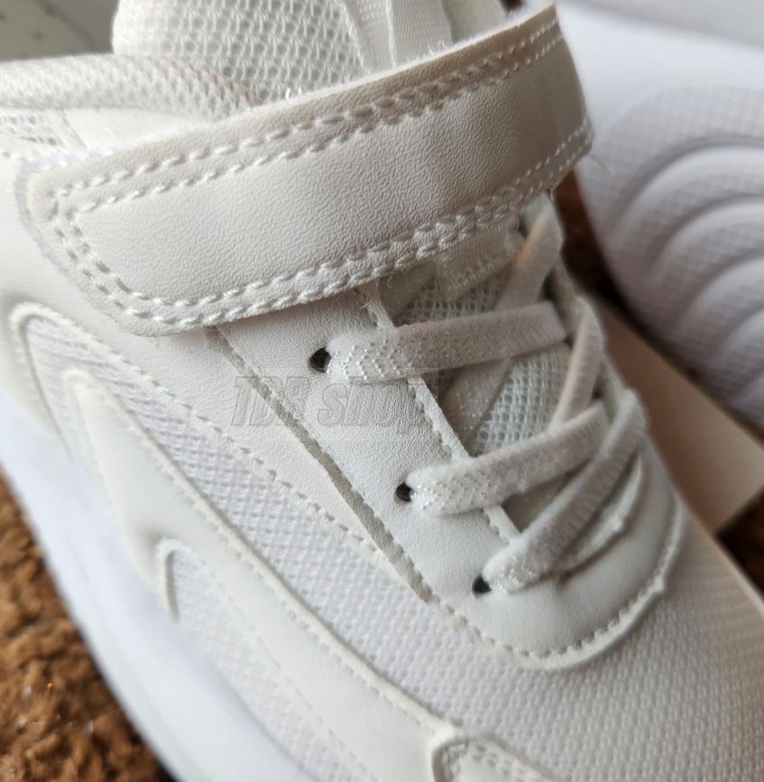 Baoji รุ่น BJK 111 รองเท้าผ้าใบ ผูกเชือก ผู้หญิง เด็ก รองเท้าพละ สีขาว สีดำ นักเรียน ติดเทป ...