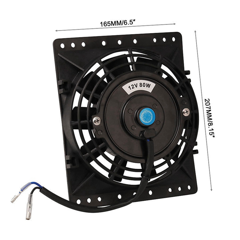 2X 6 Inch Slim 650CFM Radiator Cooling Fans Universal Slim Pull Push ...